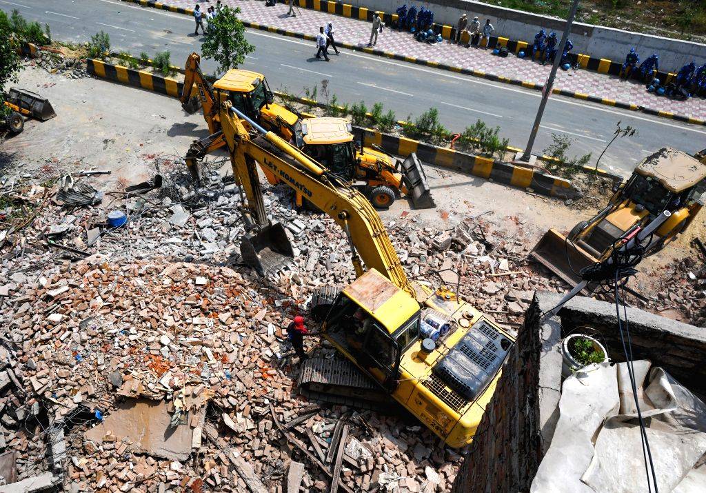 Demolition drive in Shalimar Bagh