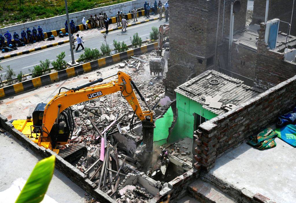 Demolition drive in Shalimar Bagh