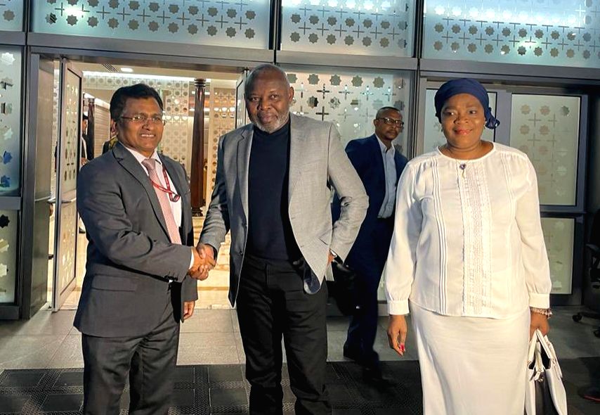 Deputy PM Vital Kamerhe of Democratic Republic of Congo being welcomed ...
