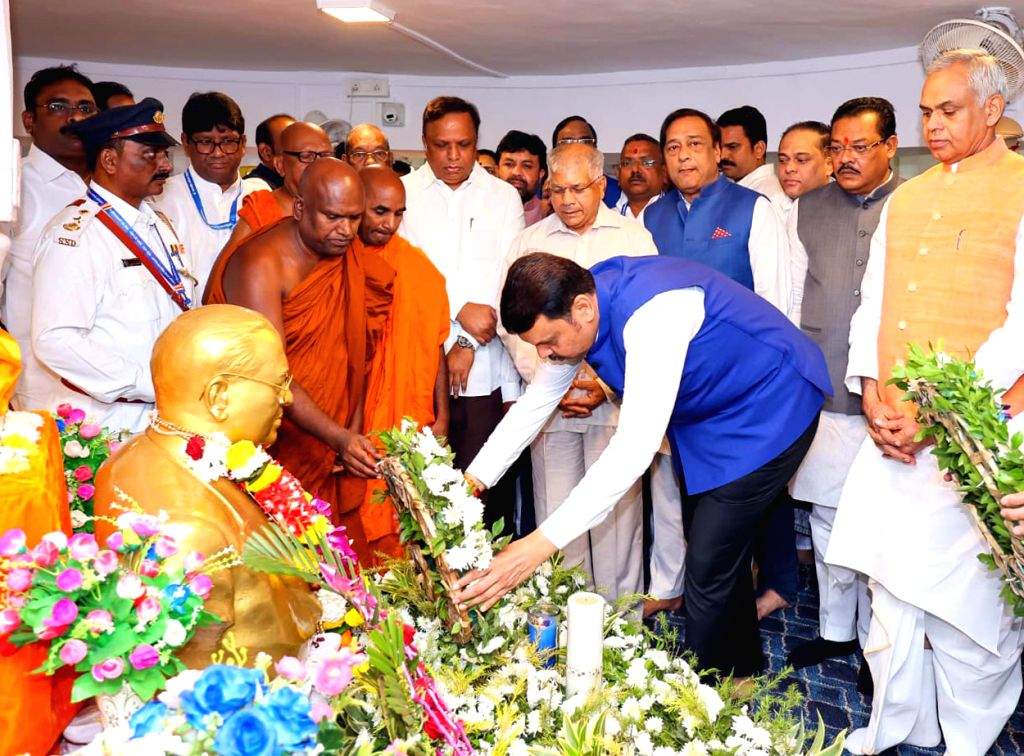 Devendra Fadnavis Pays Tribute to B. R. Ambedkar