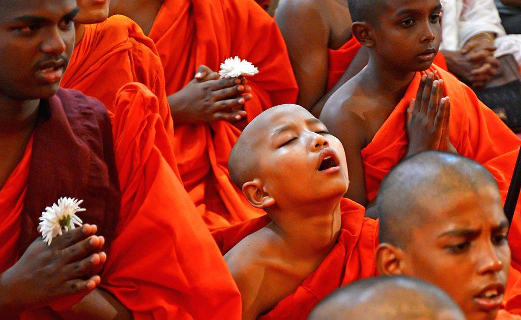 Devotees and monks observe Buddha Purnima