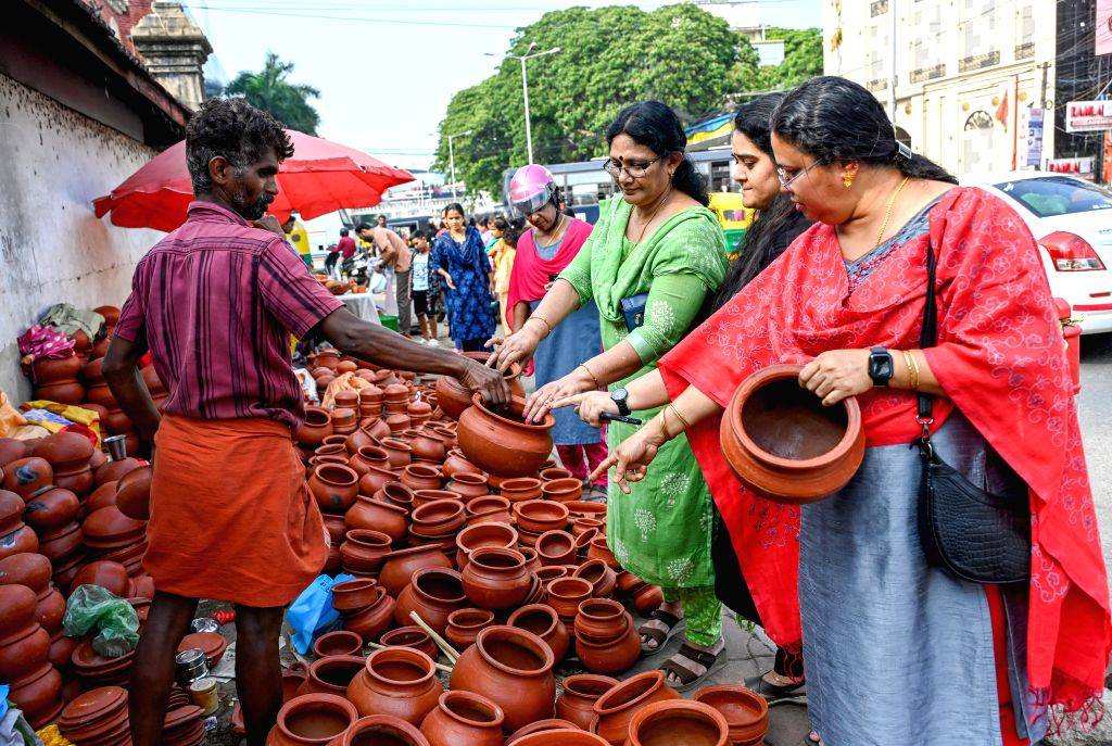 Devotees Buy Pots Ahead Of Attukal Pongala