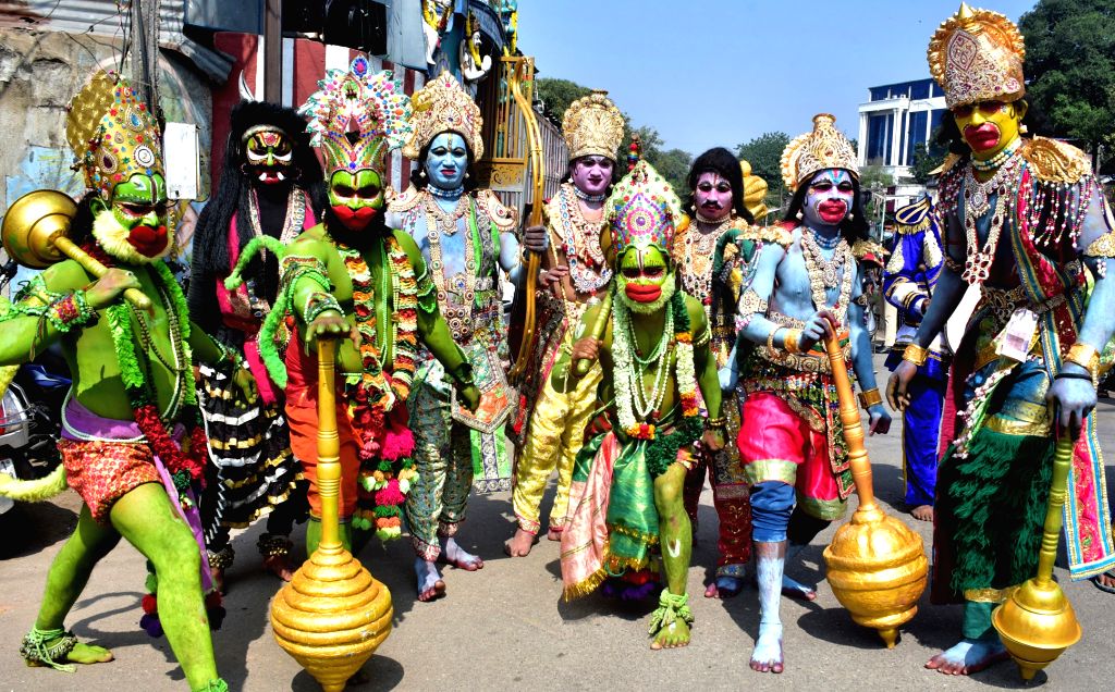 :Bengaluru:Devotees dressed in Lord Hanuman attire,celebrating Hanuman ...