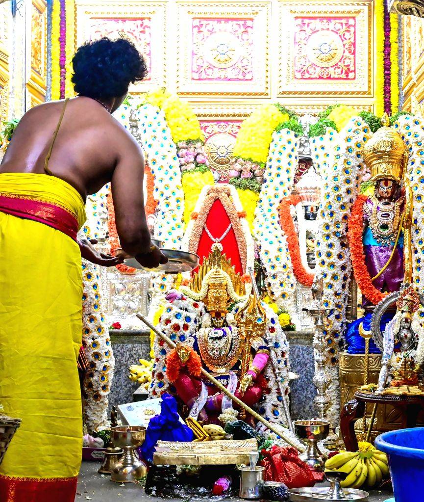 Devotees Gather for Karaga Procession at Dharmaraya Temple