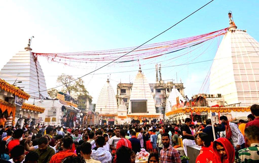 Devotees gather to offer prayer at Baba Badiyanath Dham temple