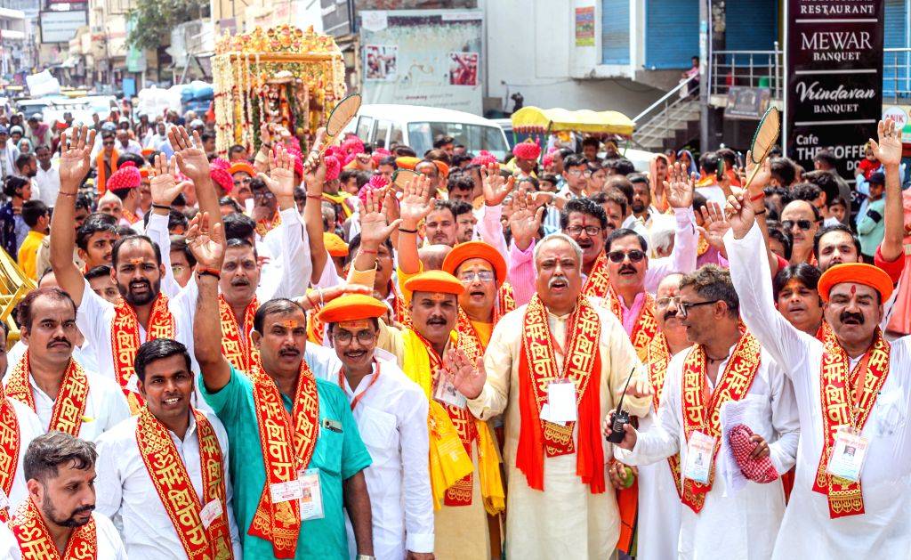 Devotees Take Out Shobhayatra of Baba Kalbhairav