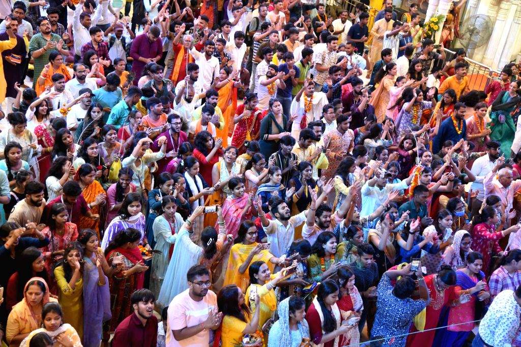 Devotees throng the ISKCON temple on the occasion of the Krishna ...