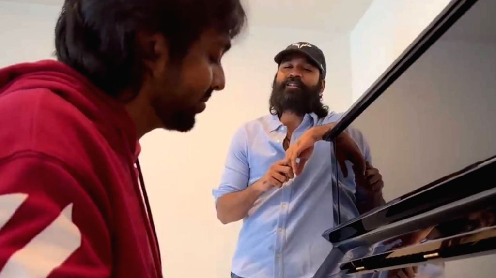 Dhanush shares video of him singing a few lines from first single of ...