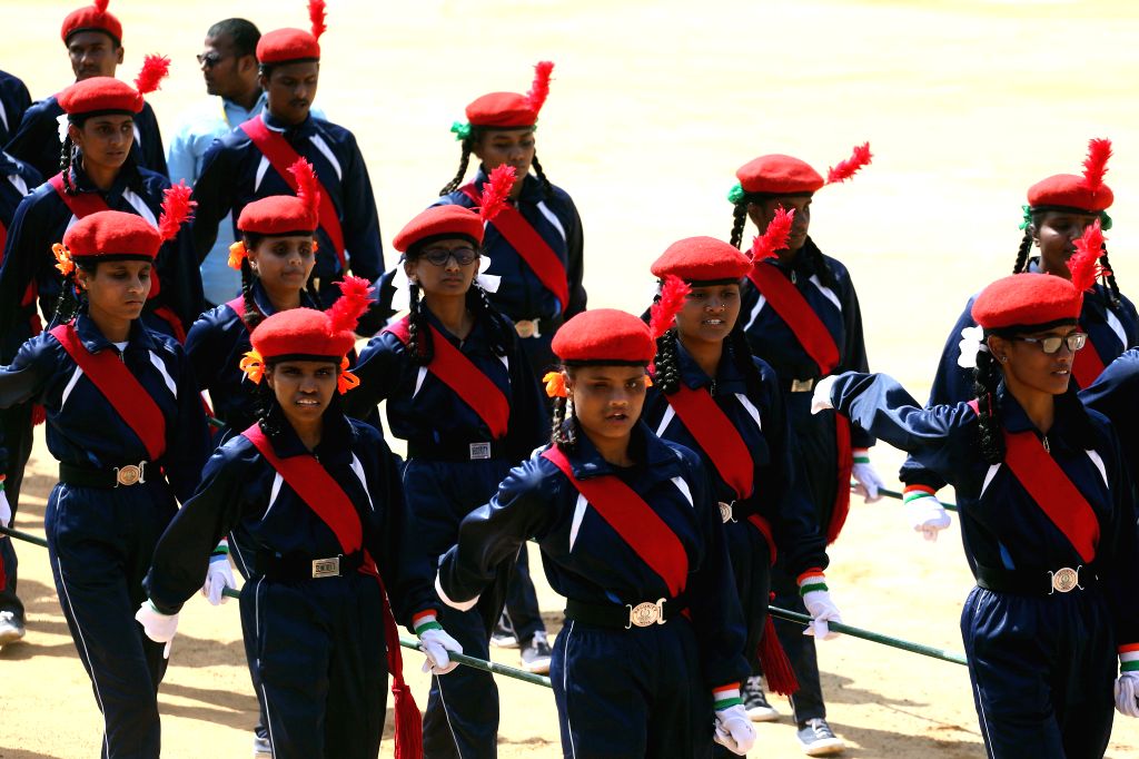 Differently abled Students march-past