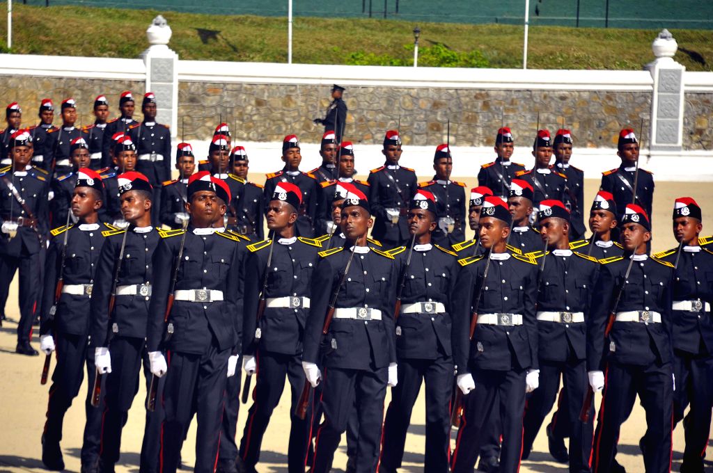 Cadets are seen during a graduation ceremony for 60 army cadet officers ...