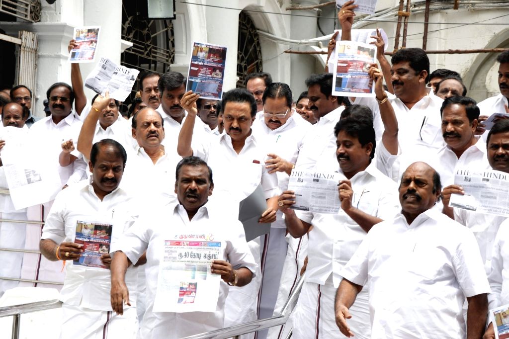 DMK walks out of TN assembly over bribe row