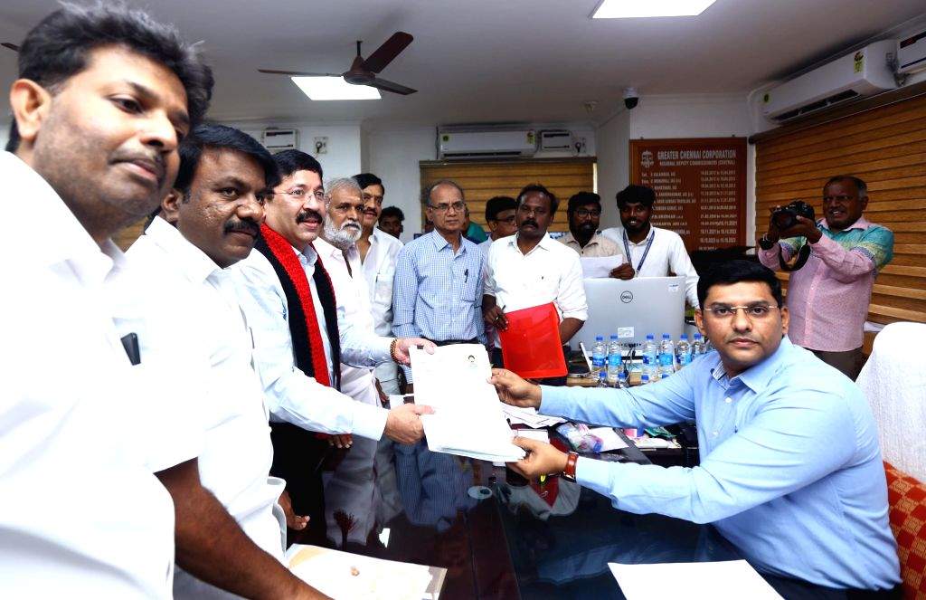 DMK MP Dayanidhi Maran files his nomination for the Central Chennai Lok ...