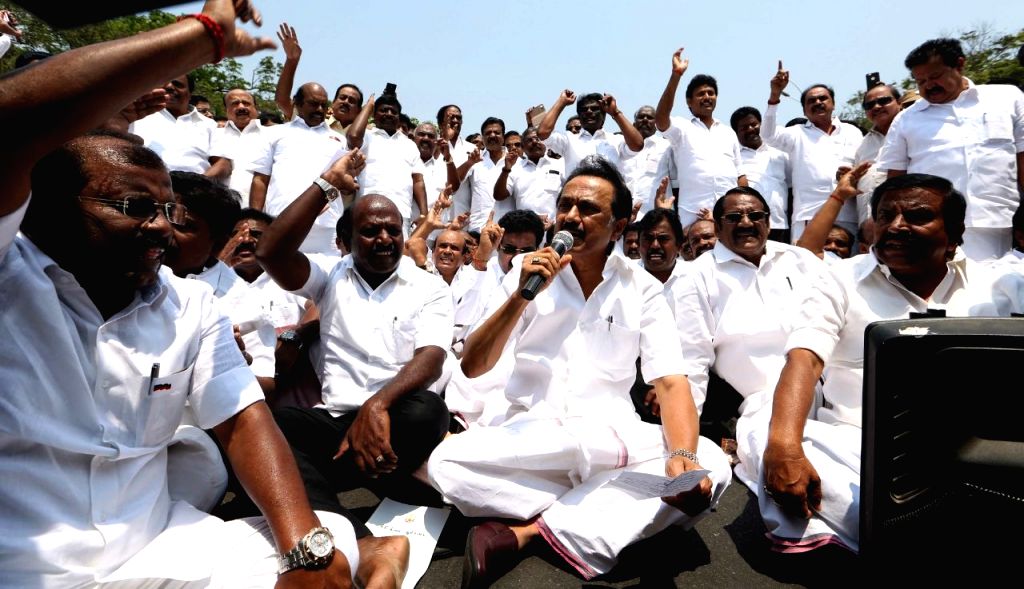 DMK's protest over Ram Rajya Rath Yatra