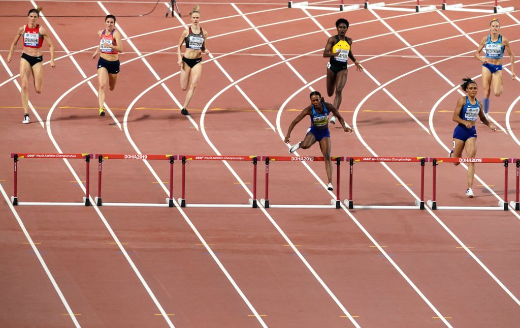 Dalilah sets new world record to win 400m hurdles gold
