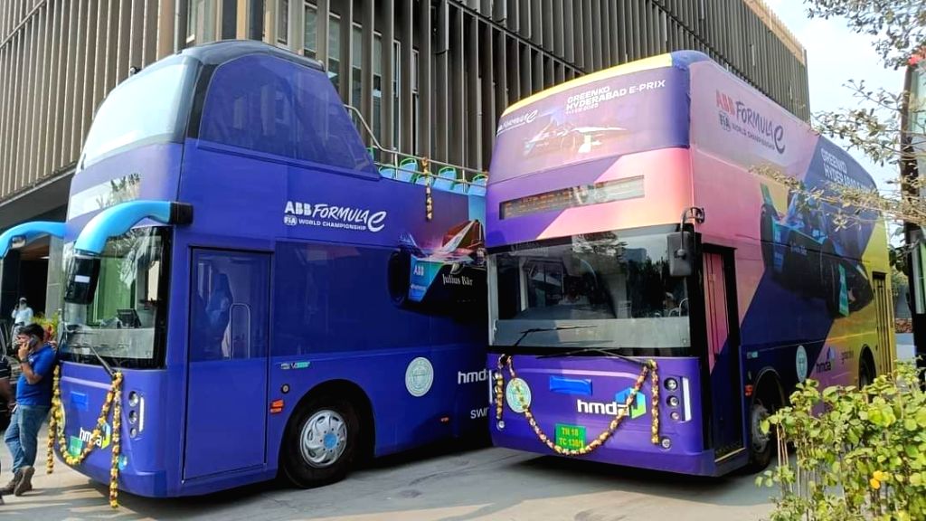 Free Photo : Double-decker buses return to Hyderabad after two decades