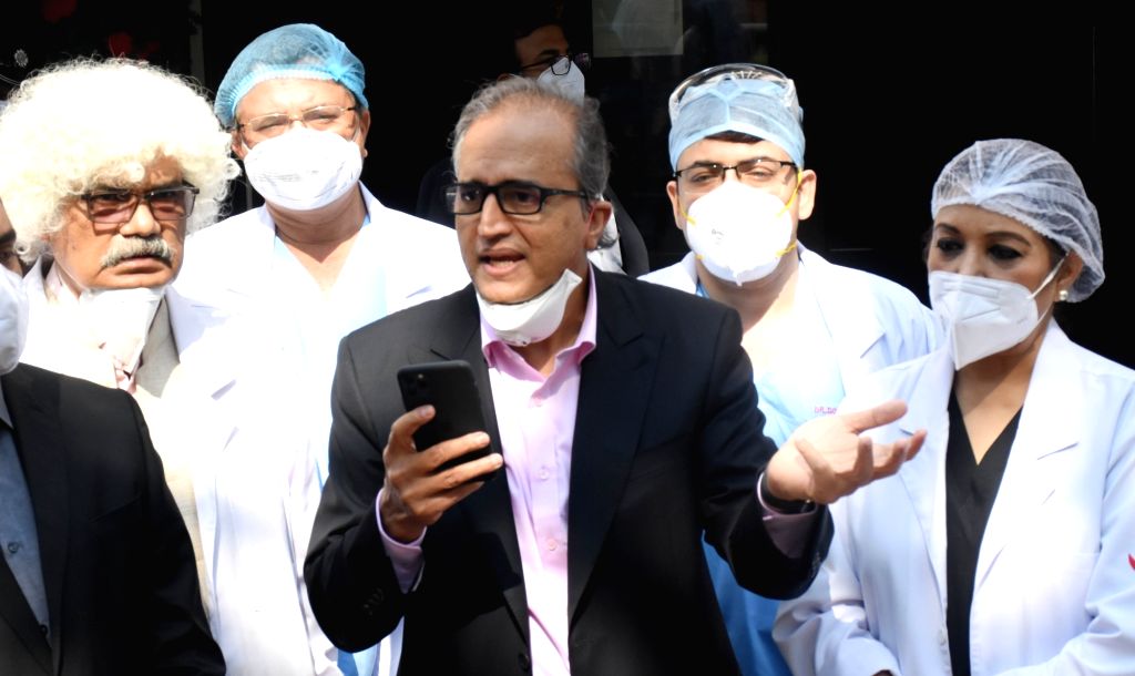 Dr. Devi Shetty interacts with the media after visiting BCCI President ...