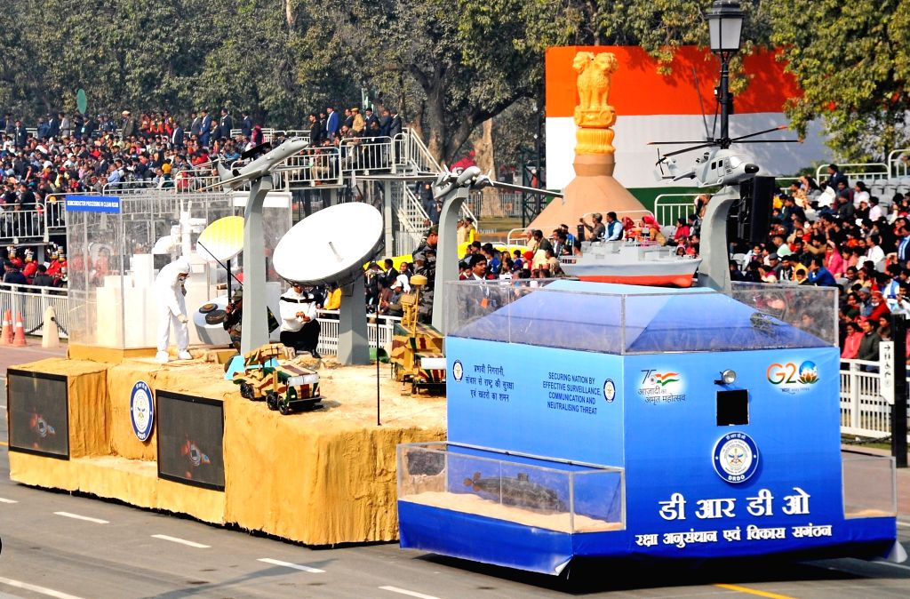 New Delhi : DRDO tableau during the full dress rehearsals ahead of the ...