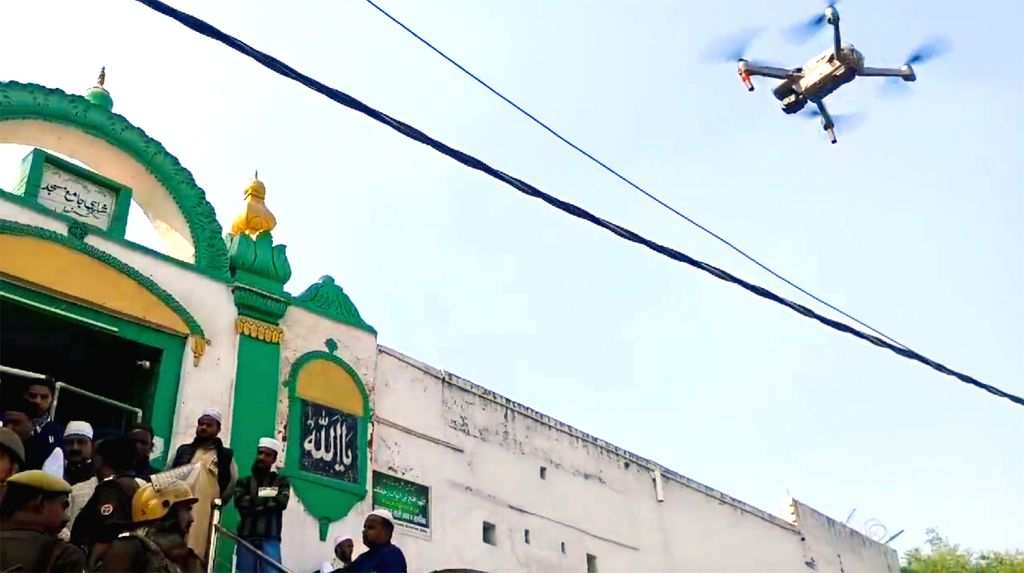 Drone Surveillance at Shahi Jama Masjid