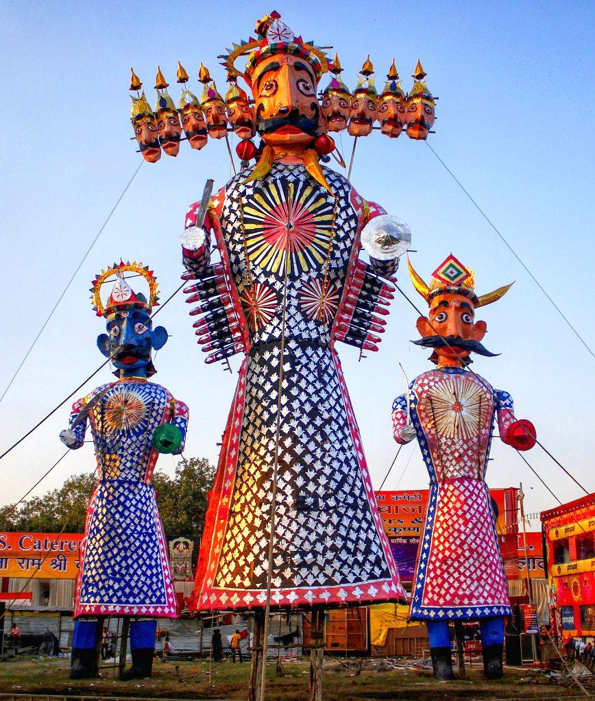 Effigies ready for Vijayadashami
