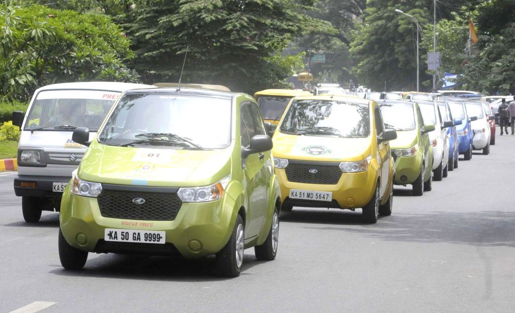 Electric Cars rally during awareness campaign