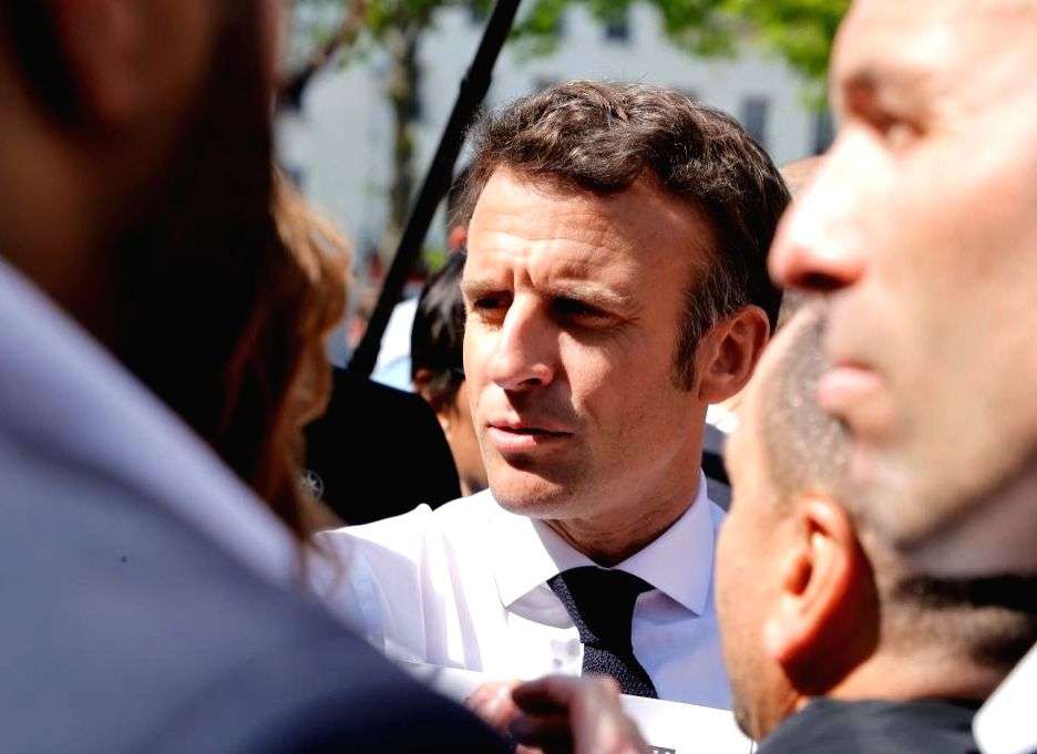 French President Emmanuel Macron arrives in Israel