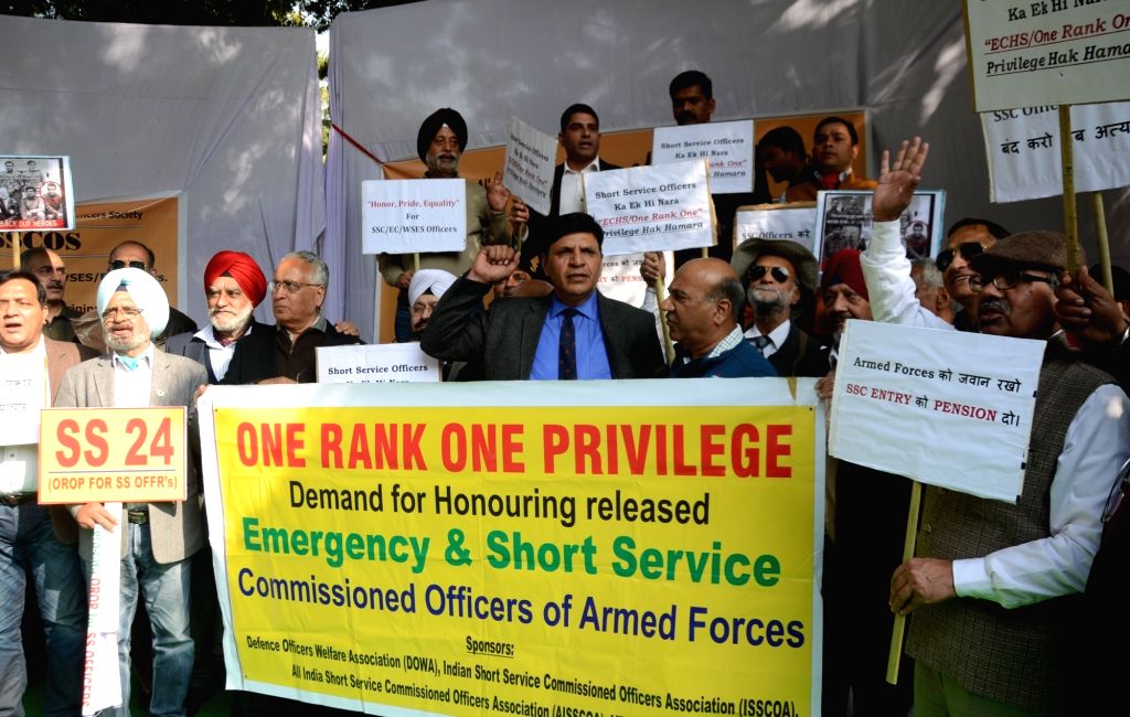 Ex-servicemen's demonstration