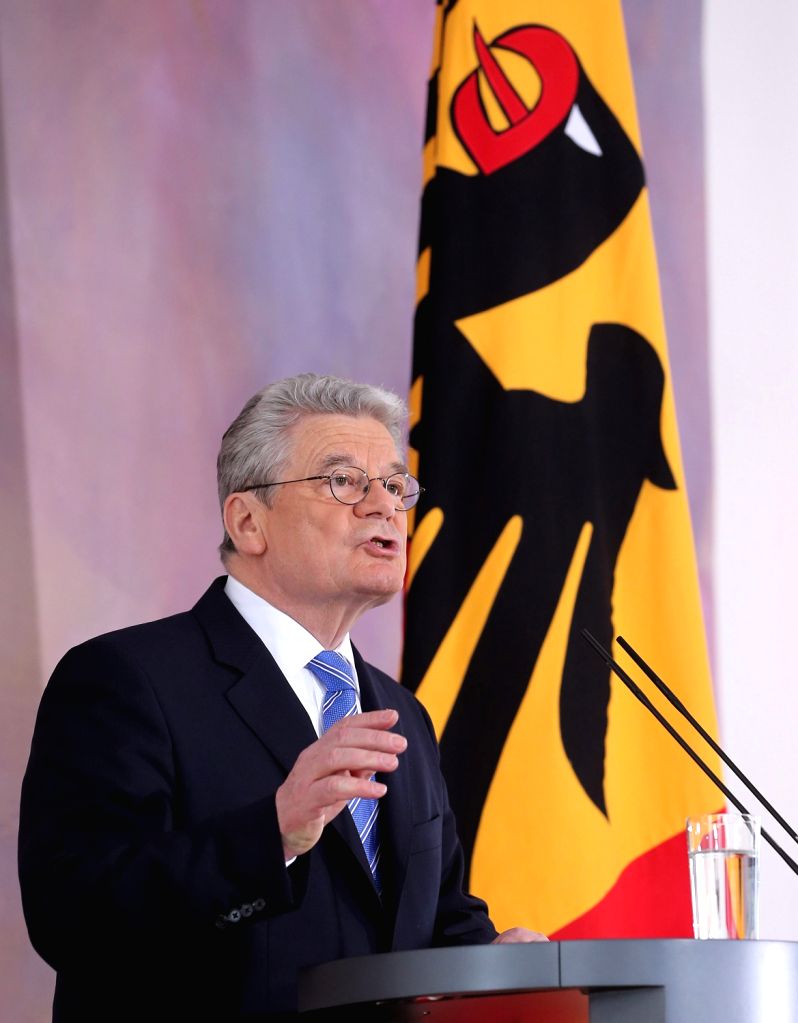 Federal President Joachim Gauck gives a keynote speech