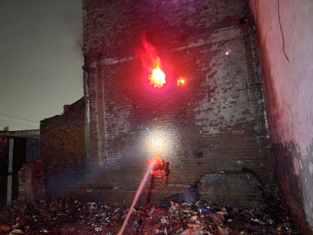 Free Photo : Fierce fire broke out in the printing press, chemical ...