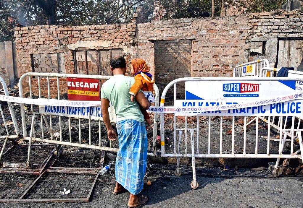 Fire Breaks Out in Narkeldanga Slum