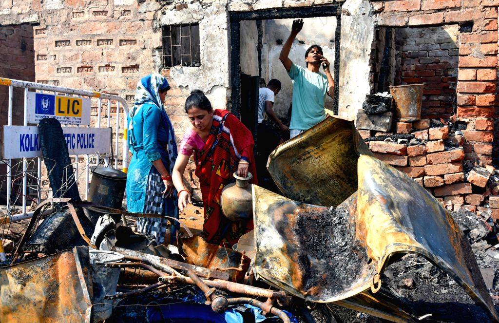 Fire Breaks Out in Narkeldanga Slum