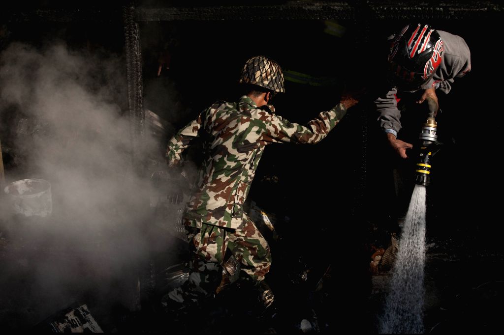 NEPAL-KATHMANDU-FIRE-WHOLESALE WAREHOUSE