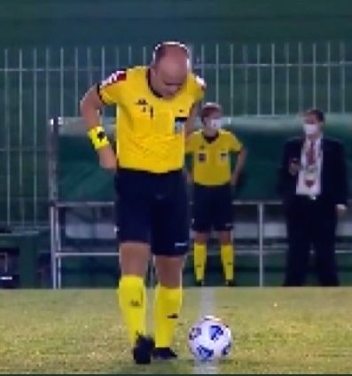 Free Photo: Football referee urinates on field, caught on camera