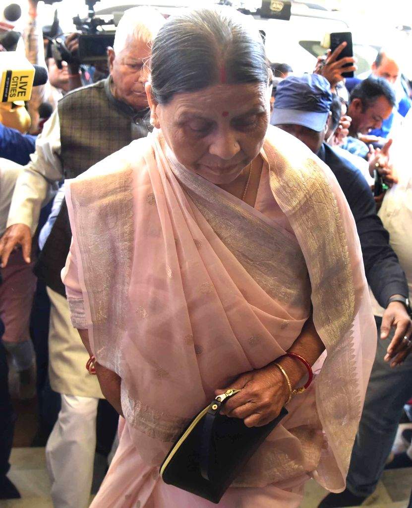 Former Bihar Chief Minister Rabri Devi arrives for file her naomnition ...