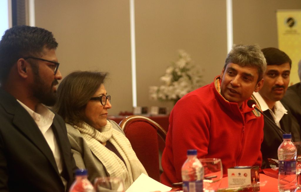 Press conference on 5th ODI World Cup for the Blind - Ajay Jadeja, Ajay ...