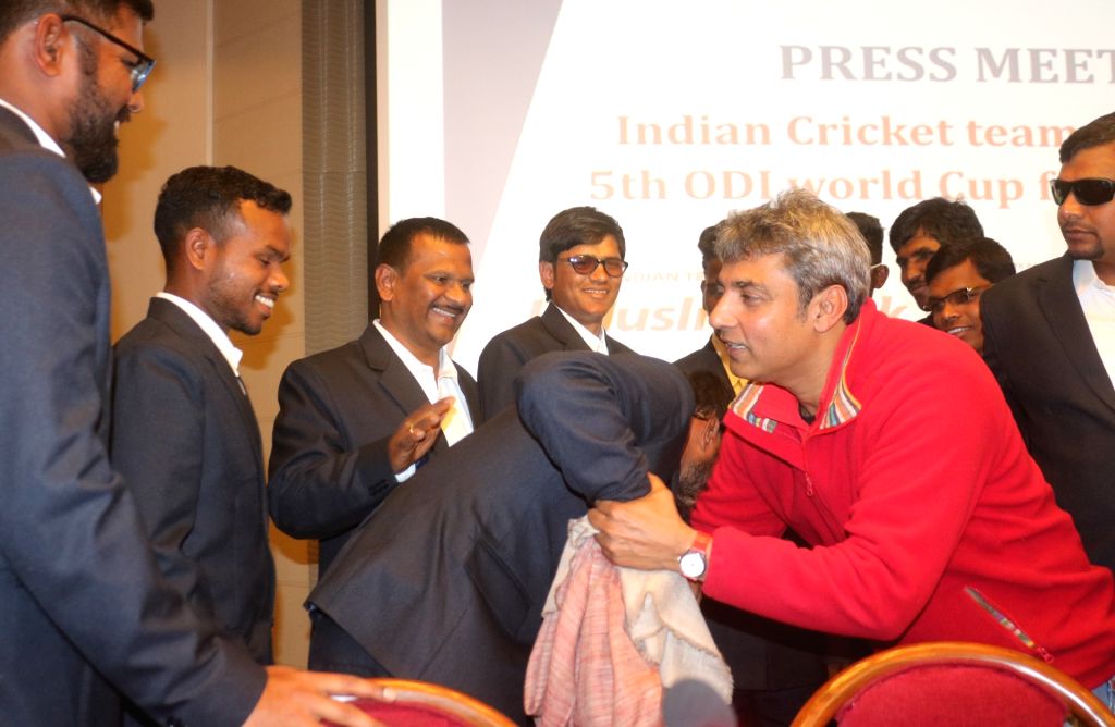 Press conference on 5th ODI World Cup for the Blind - Ajay Jadeja, Ajay ...