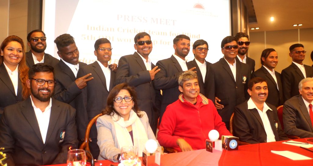 Press conference on 5th ODI World Cup for the Blind - Ajay Jadeja, Ajay ...