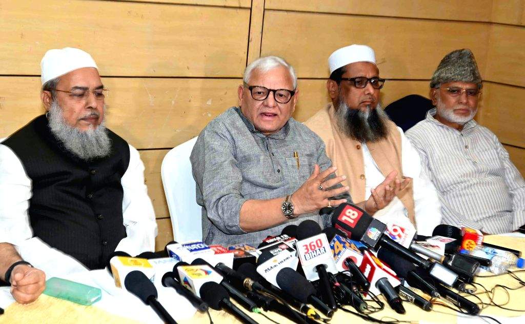 Former Member of Rajya Sabha Ahmad Ashfaque Karim addresses a press ...
