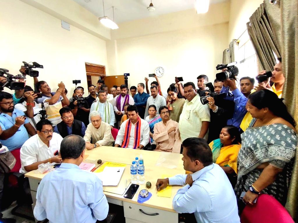 Former Tripura CM Biplab Deb files nomination as BJP candidate
