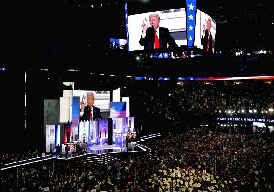 Former U.S. President Donald Trump during the Republican National ...
