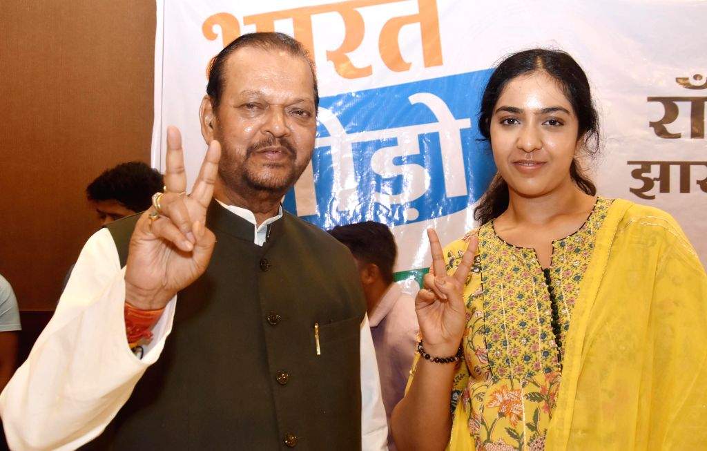 former Union Minister and Congress leader Subodh Kant Sahay with his ...