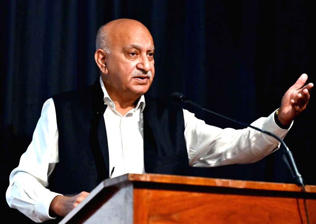 Former Union Minister M J Akbar speaks during "The Asian consequences ...