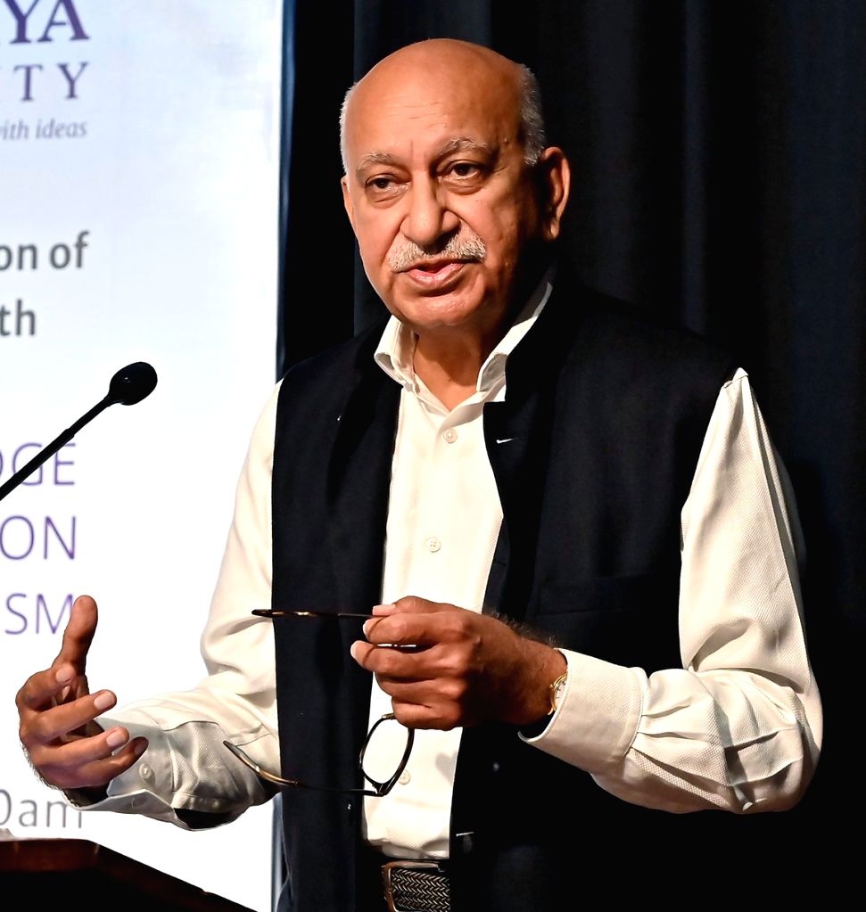 Former Union Minister M J Akbar speaks during "The Asian consequences ...