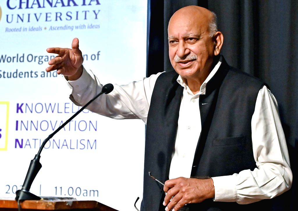 Former Union Minister M J Akbar speaks during "The Asian consequences ...