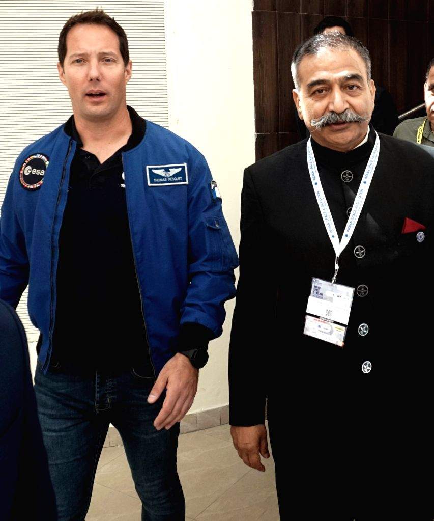 French aerospace engineer pilot Thomas Gautier Pesquet with Lieutenant ...