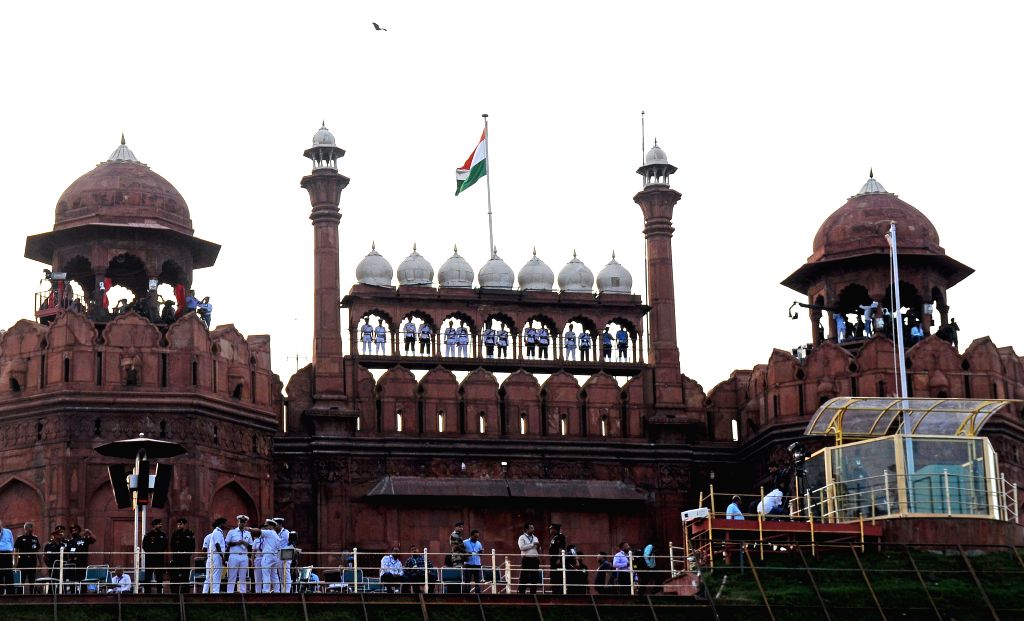 Full dress rehearsal for the celebrations of 77th Independence Day, at ...