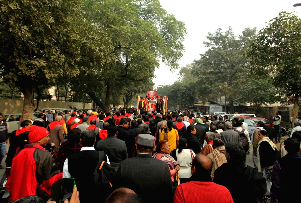 A B Bardhan's funeral procession