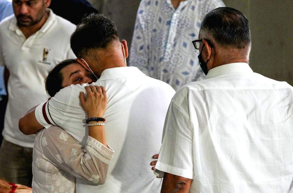 Funeral procession of plane crash victims from the same family