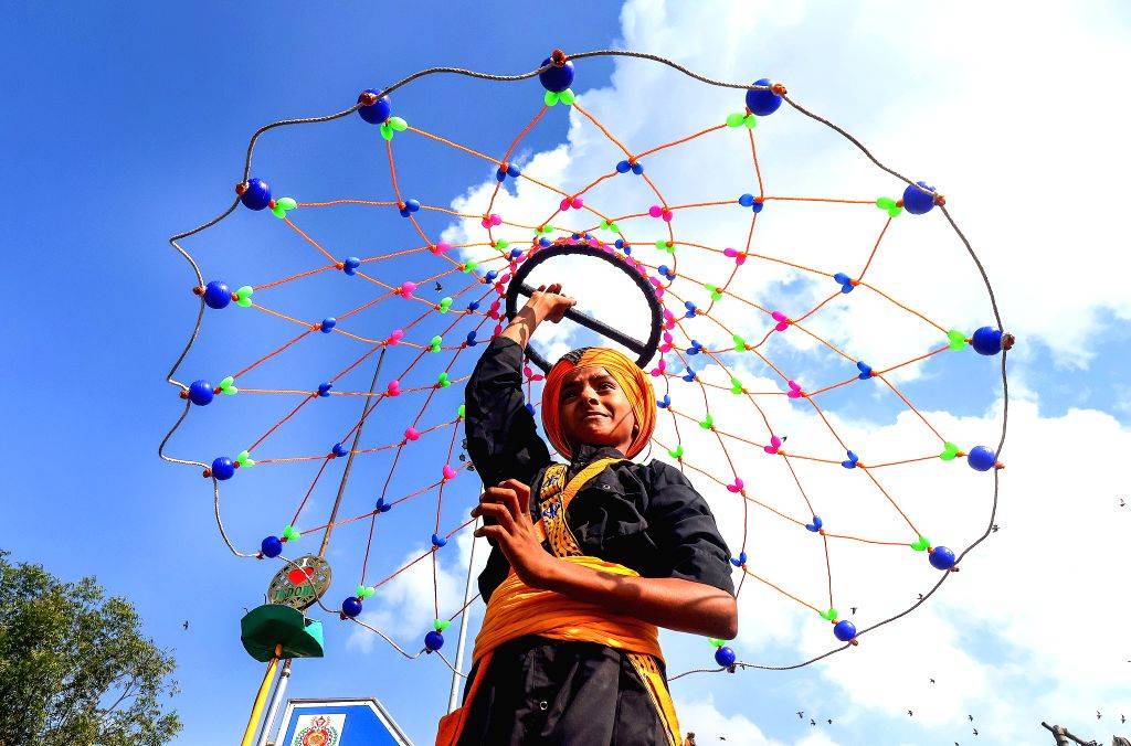 Gatka Team Performs During Guru Nanak Dev Ji Nagar Kirtan