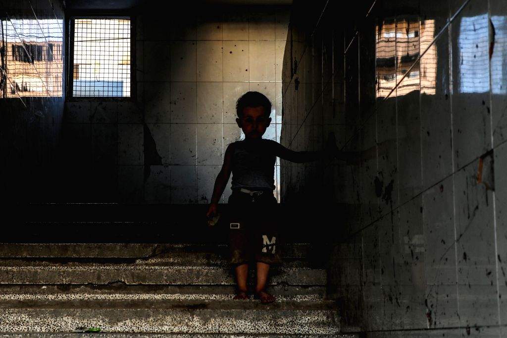 Gaza City: Displaced Children Seen in Daily Life