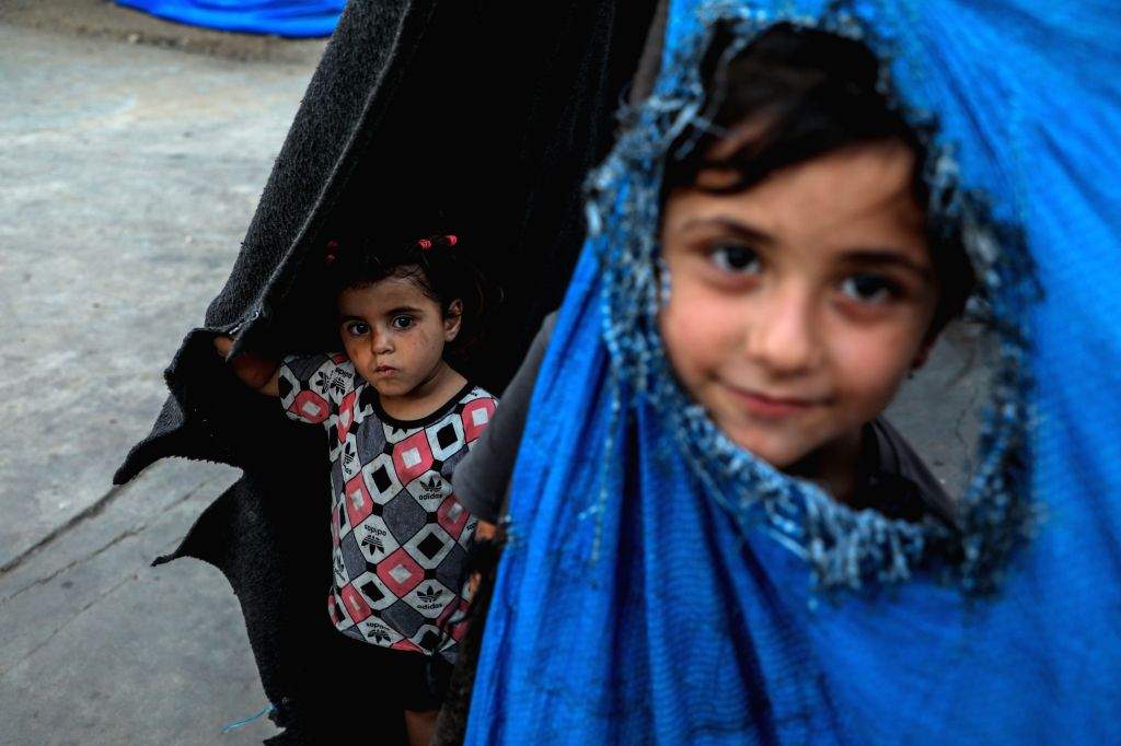 Gaza City: Displaced Children Seen in Daily Life